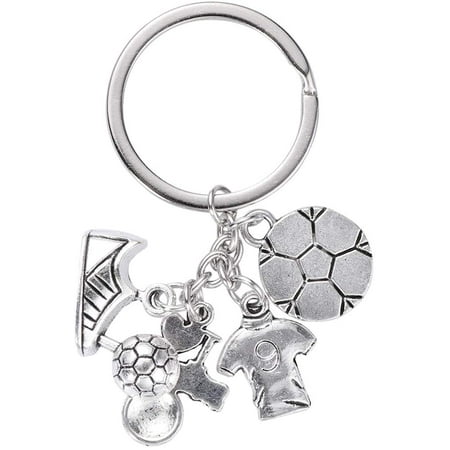 HTCM Football Keychains Metal Soccer Ball Sports Key Ring for Kids Boys ...