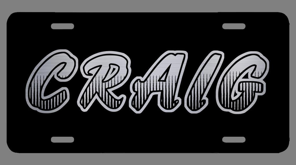 Craig Name Etched Style License Plate Tag Vanity Novelty Metal | Etched ...