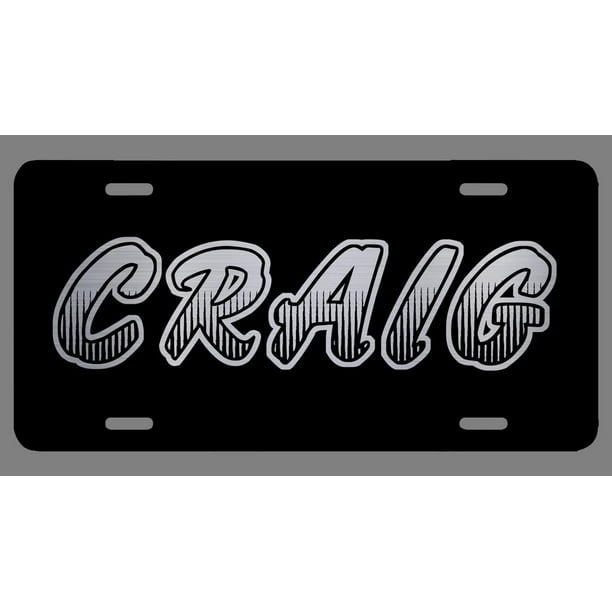 Craig Name Etched Style License Plate Tag Vanity Novelty Metal | Etched ...