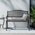 GDF Studio Stassi Outdoor Traditional Cast Aluminum Bench, Bronze ...