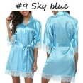 Stylish Women's Silk Night Robes,Lace Smooth Robes, Bridesmaid Bridal ...