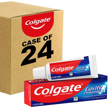 Colgate Cavity Protection Toothpaste, Fluoride Formulation, Travel Size ...