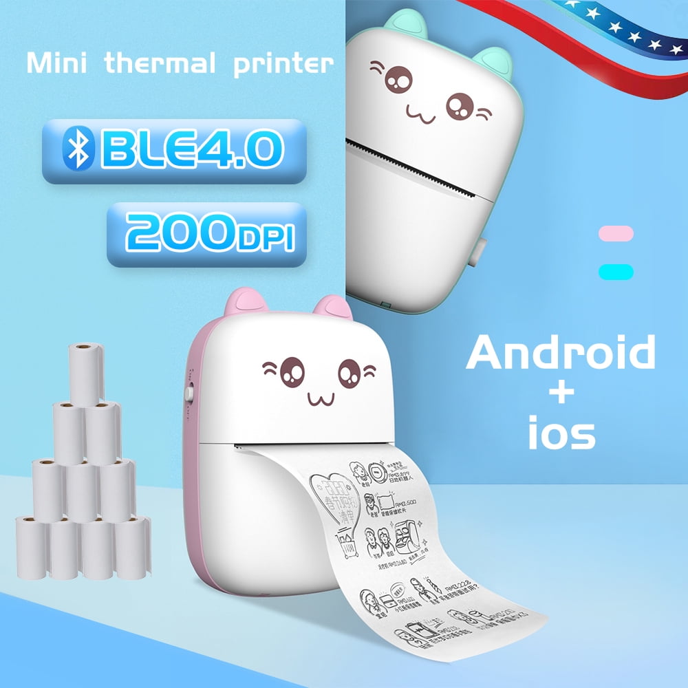 Wireless Mini Portable Thermal Printer Photo Pocket Photo Printer ...