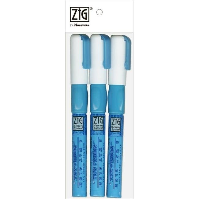 Zig MSB10M3V Squeeze & Roll 2-Way Glue Pen, 3 Piece - Walmart.com