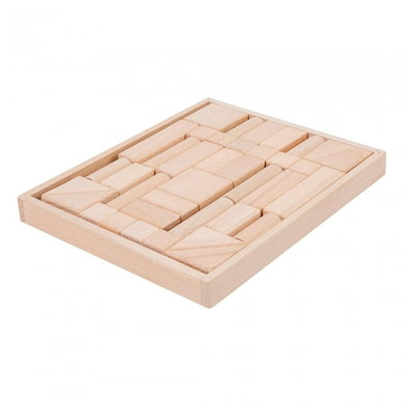 Bunblic 37 Pieces Wood Geometric Solids Montessori Toys Elementary ...