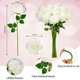 Scidweet 18 Pcs Fake White Roses Artificial Flowers Decor, Silk Rose ...