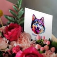 3drose, Siberian Husky Dog Breed. Colorful Painting Art. Alluring Gift ...