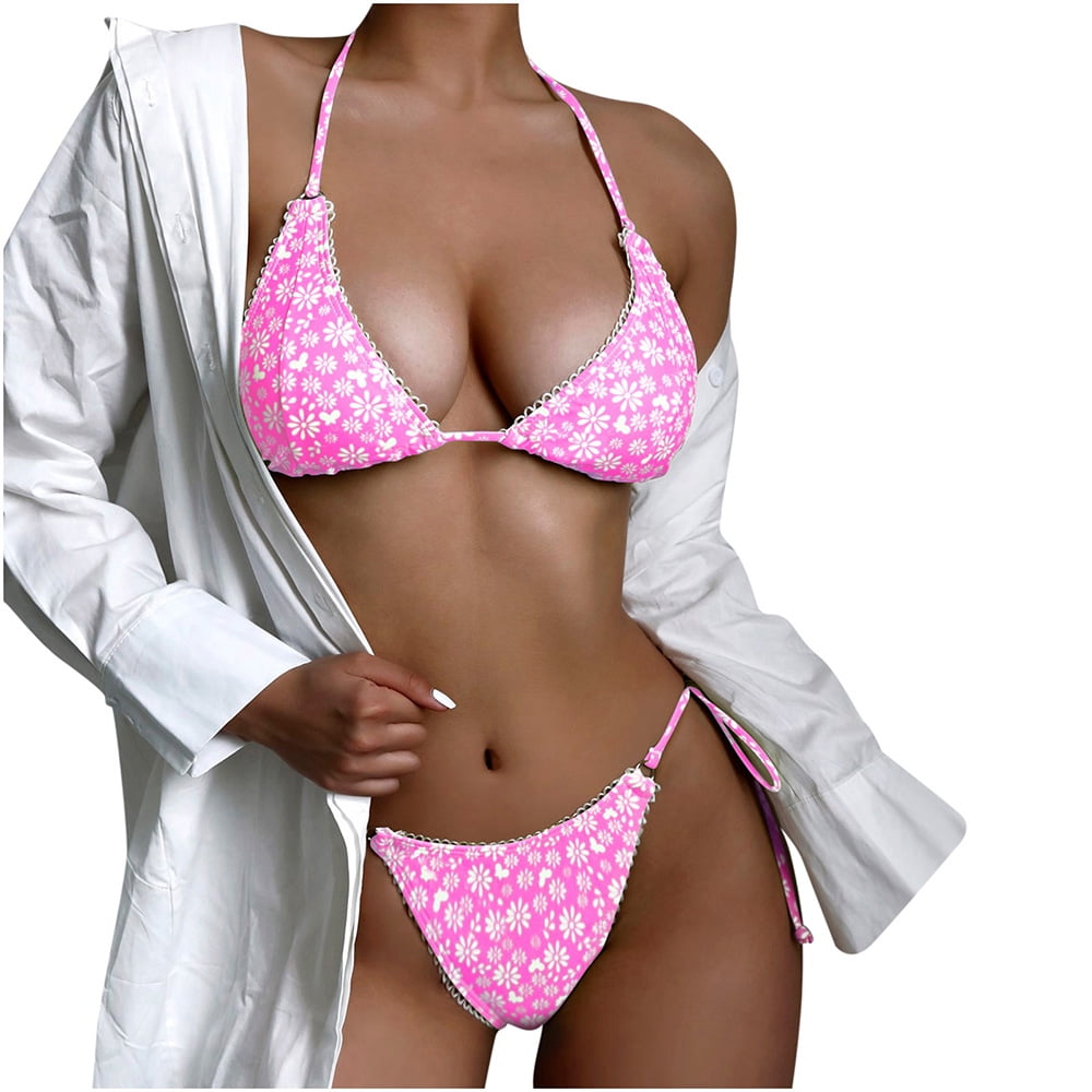 Ruziyoog Lingerie For Women Sexy Bikini Women Small Fresh Floral