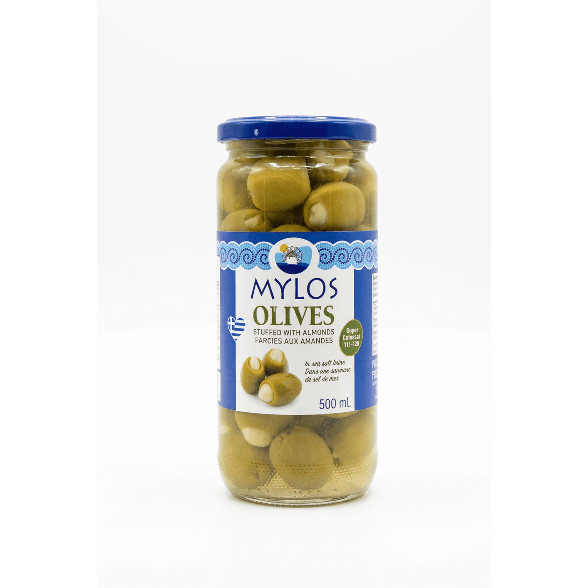 Click here for Mylos Green Olives With Almond 500 Ml prices