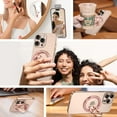 DOMAVER Glitter Rose Gold Magnetic Phone Ring Holder for MagSafe, Grip ...