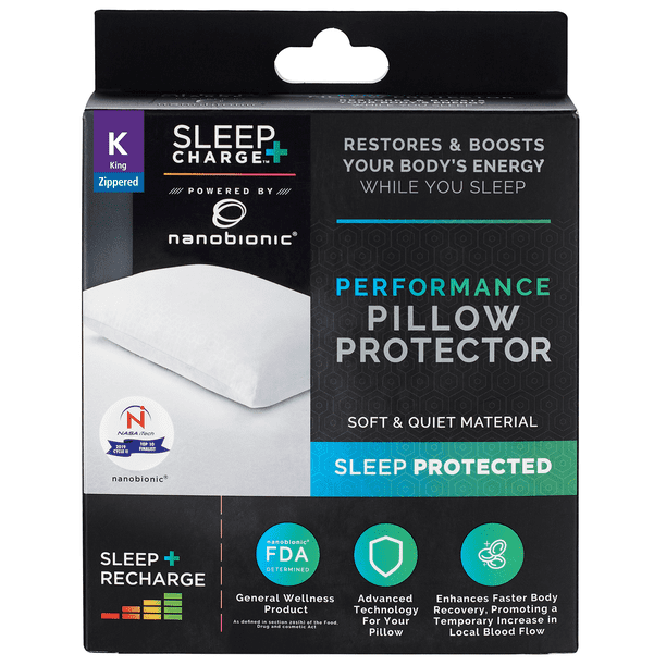 SleepCharge Powered by Nanobionic Pillow Protector, King - Walmart.com