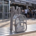 MMJ Backpack Clear Mini Transparent PVC Small Casual Daypack for ...