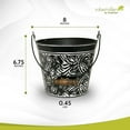 Robert Allen Floral Planter Bucket Vintage Style - Galvanized Metal ...