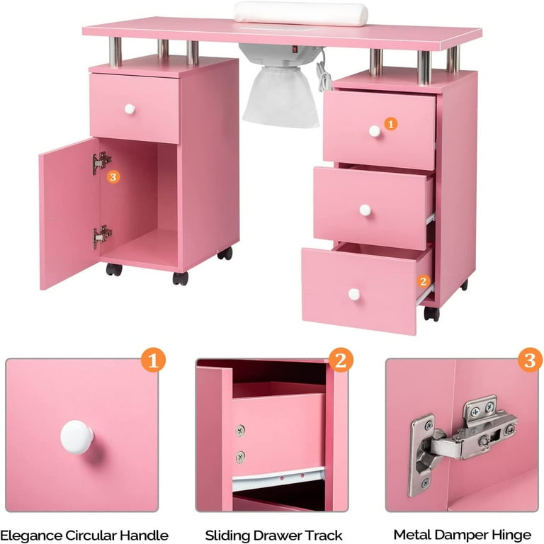 Pink Manicure Table