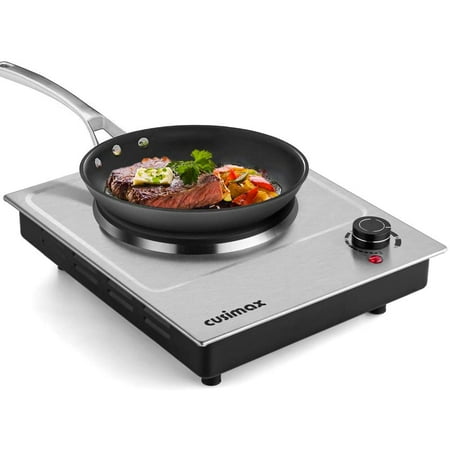 CUSIMAX 1800W Ceramic Electric Hot Plate for Cooking, Dual Control ...