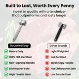 Gourmet Easy - Stainless Steel Meat Tenderizer Tool, Premium Meat ...