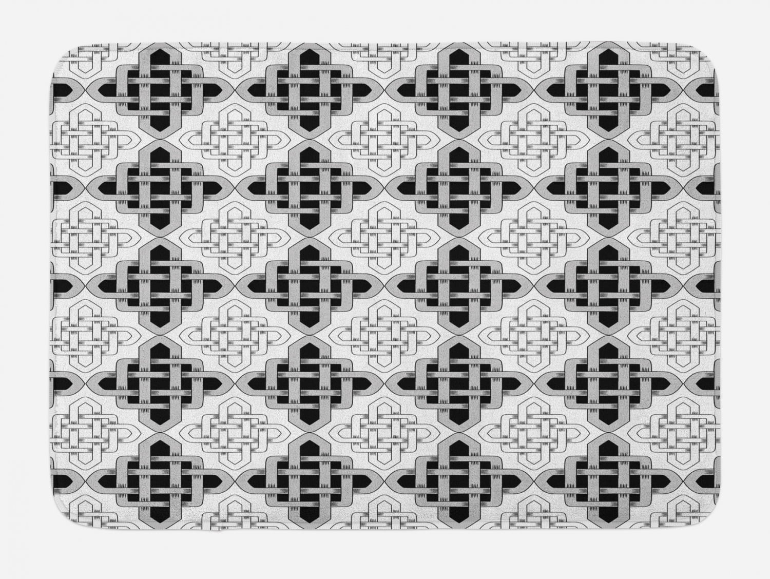 Celtic Bath Mat, Scandinavian Celtic Regular Interlace Nested Old Motif ...