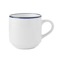 Mainstays Stoneware Mug, 11 oz Blue Rim Coffee Cup, Microwave and ...