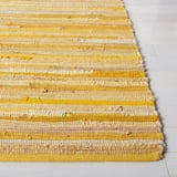 SAFAVIEH Rag Fergal Striped Cotton Area Rug, Yellow/Multi, 3' x 5 ...