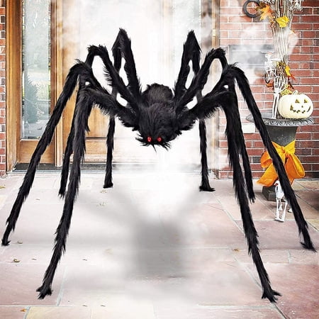 79 Inch Giant Spider Halloween Decor, Fake Spider Halloween Scary Giant ...