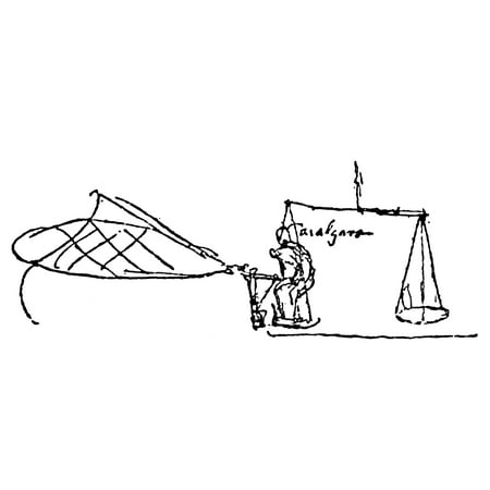 Leonardo: Ornithopter. /Nwing-Testing Rig On Scales, For An Ornithopter ...