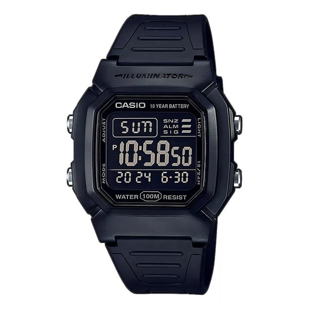 Reloj Casio Deportivo Digital Color Negro Alarma Sumergible | Walmart ...