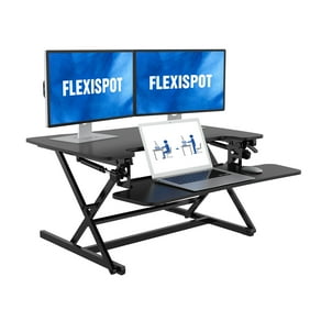 FlexiSpot Home Office Height Adjustable Standing Desk Converter Bamboo ...