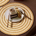 ChicYu 14.9 Inch Round Woven StPlacemat Two Tone Braided Heat Resistant ...