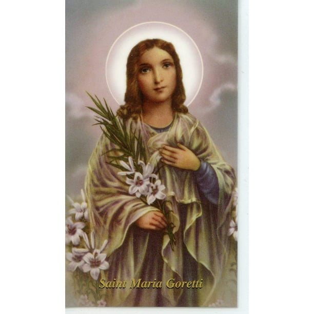 St. Maria Goretti - Relic Laminated holy card - Blessed by Pope Francis ...