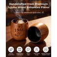Vintage 1976 Charred Wood Whiskey Glass - 50th Birthday Gifts for Men ...