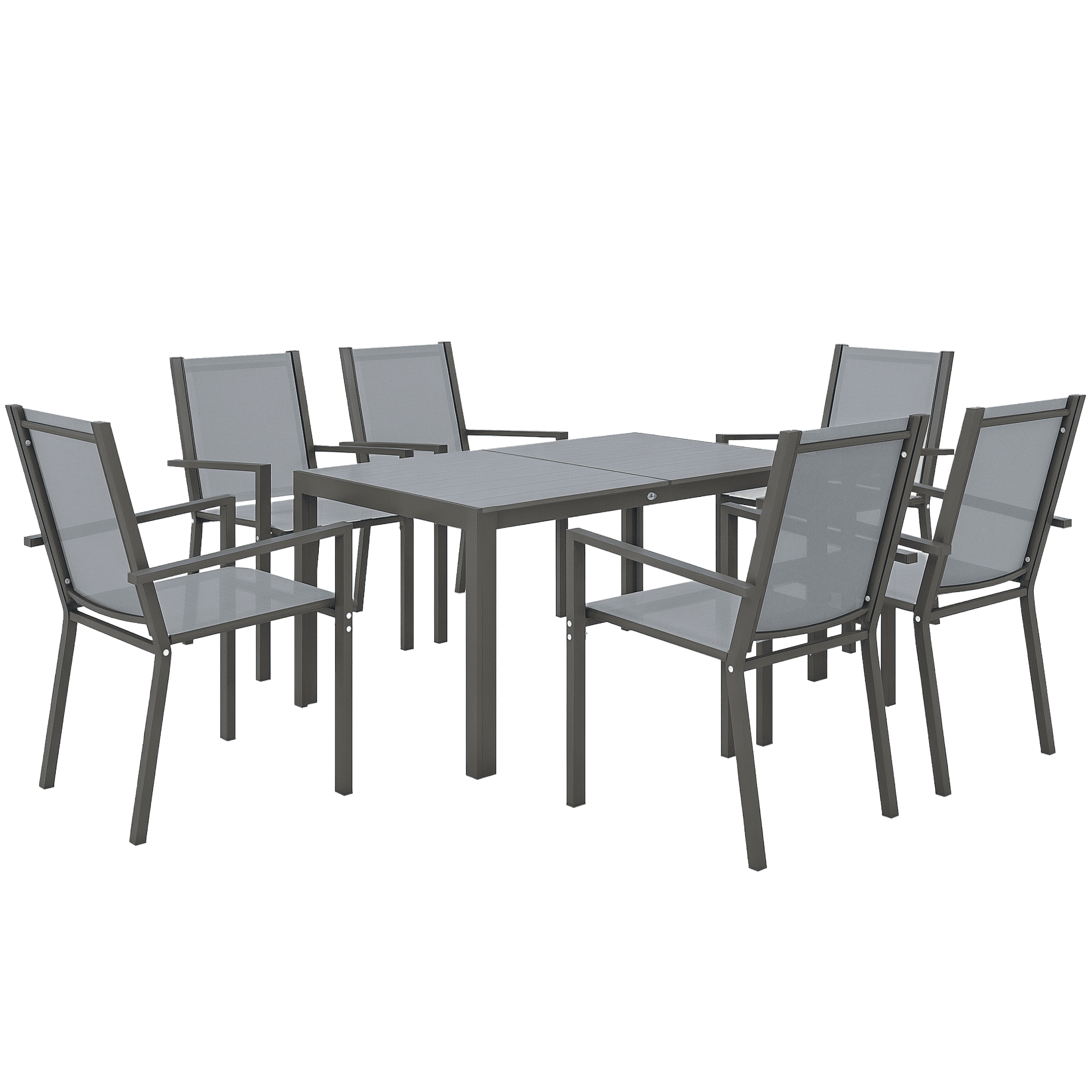 Click here for Outsunny 7 Piece Outdoor Dining Set With Table And... prices