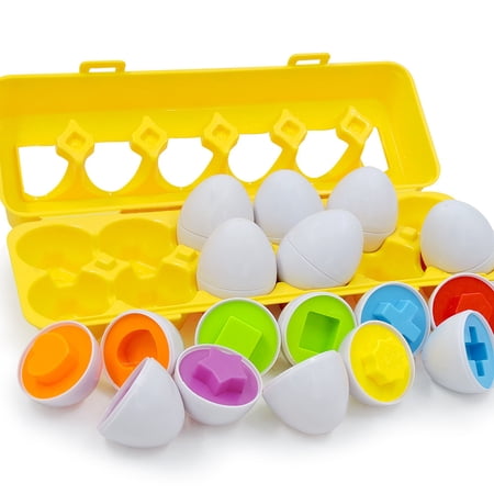 NETSENG Color & Shapes Matching Egg Toy - Shape Sorting & Color ...