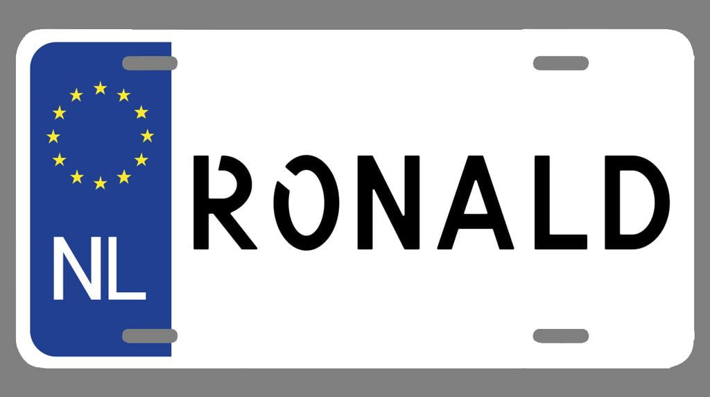 Ronald Name Euro Style License Plate Tag Vanity Novelty Metal | UV ...