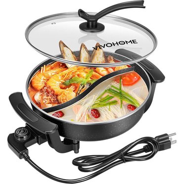 Miumaeov 4L/4.2QT Electric Hot Pot Multifunctional Portable Non-stick ...