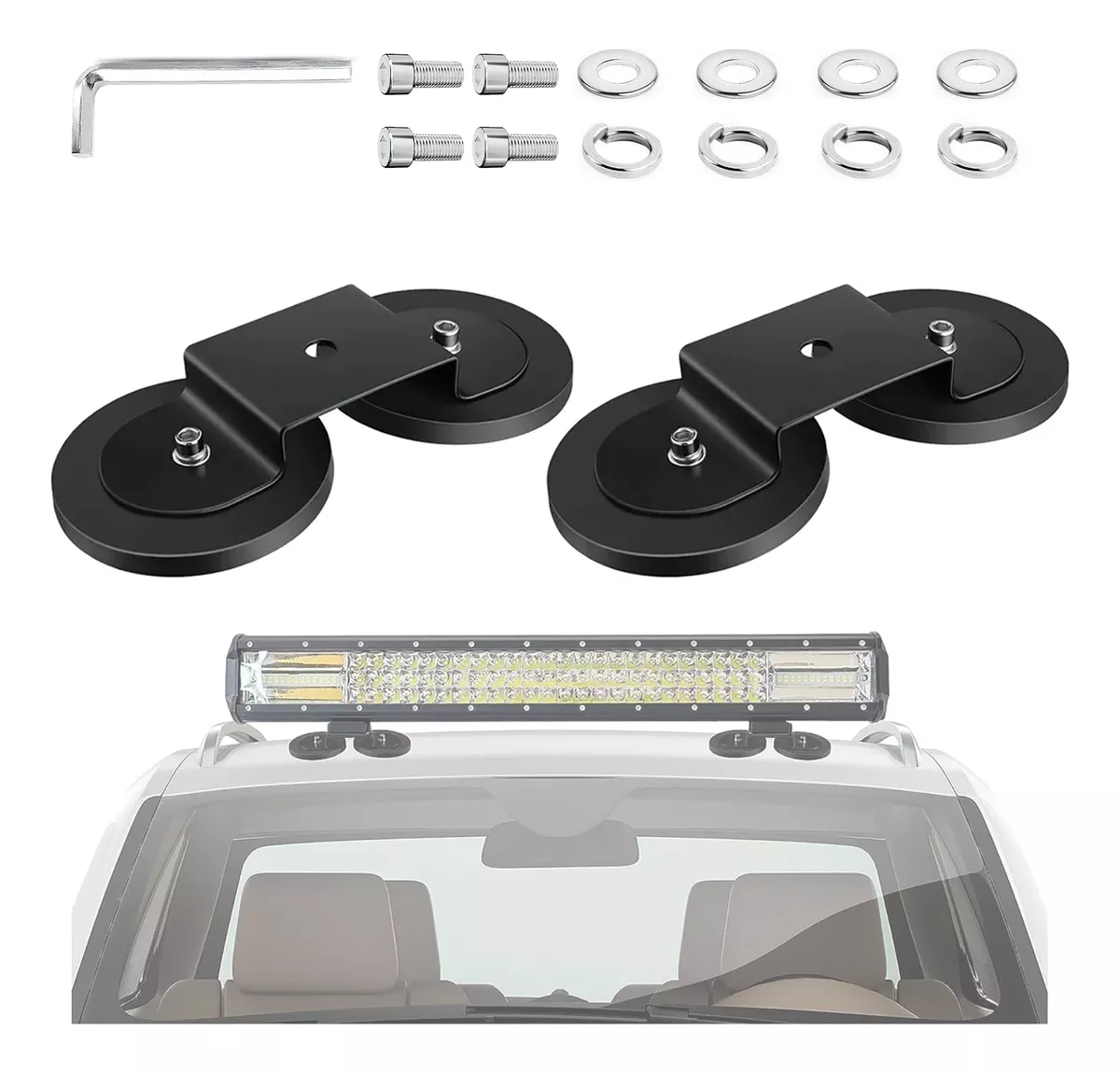 Bases Soporte Para Barra Torreta Luz Led 66mm Base Magnética | Walmart ...