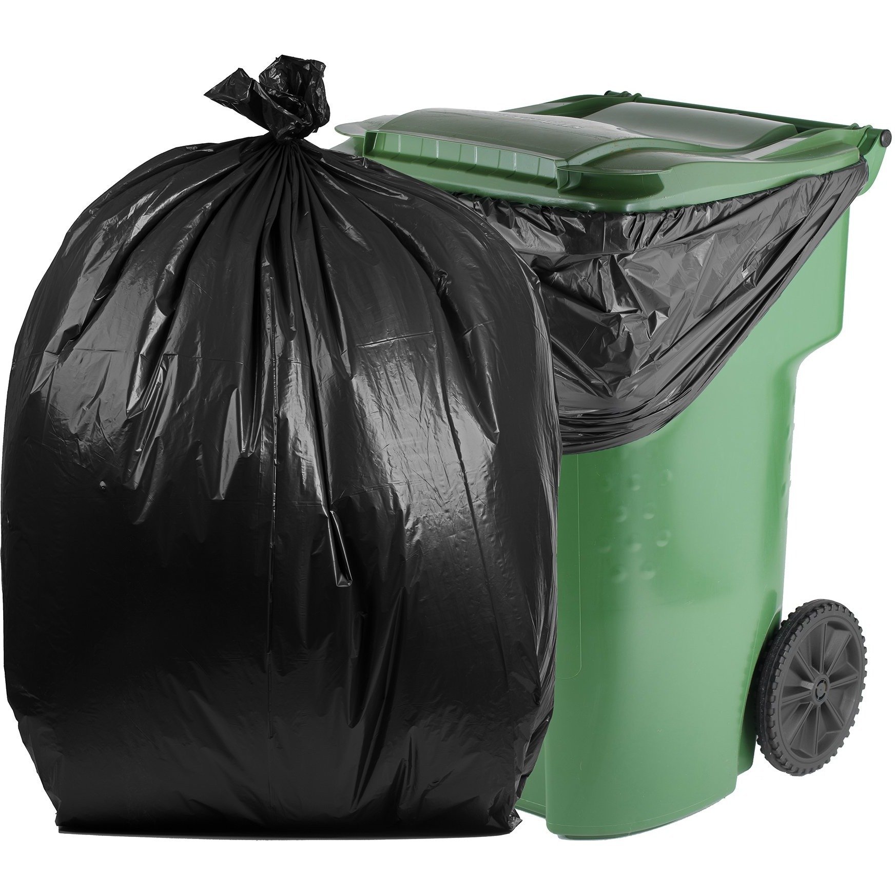 PlasticMill 100 Gallon Black 2 Mil 67x79 50 Bags Case Heavy Duty PlasticMill 100 Gallon Black 2 Mil 67x79 50 Bags Case Heavy Duty