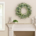 Puleo International 30 in. Artificial Eucalyptus Spring Wreath with ...