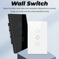 WiFi Switch Smart Home Touch RF Light Wall Panel 1/2/3 Gang Black US ...