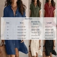 Navy Ladies Short Sleeve Dresses for Juniors V Neck Faux Linen Lounge ...