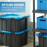 HART 24 Gallon Water Resistant Latching Heavy Duty Plastic Storage Bin ...