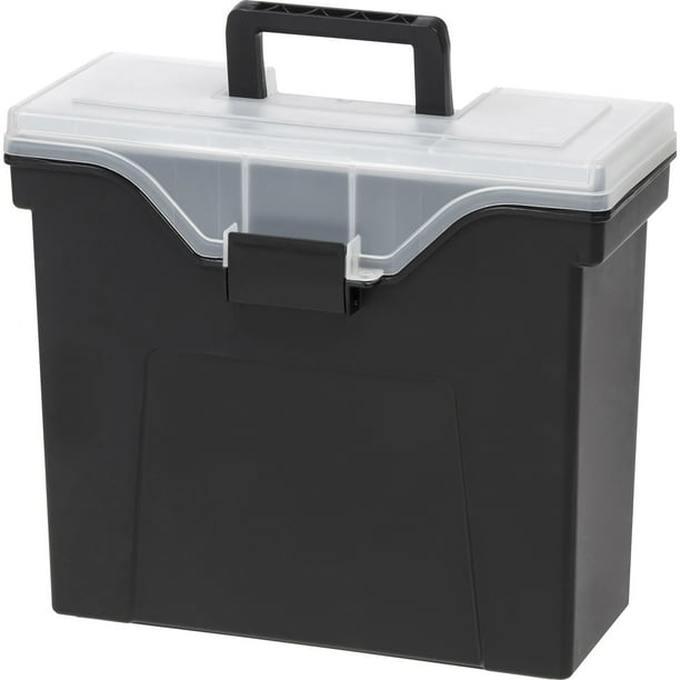 Iris Irs111106 Organizer Lid Slim Portable File Box 1 Each Black