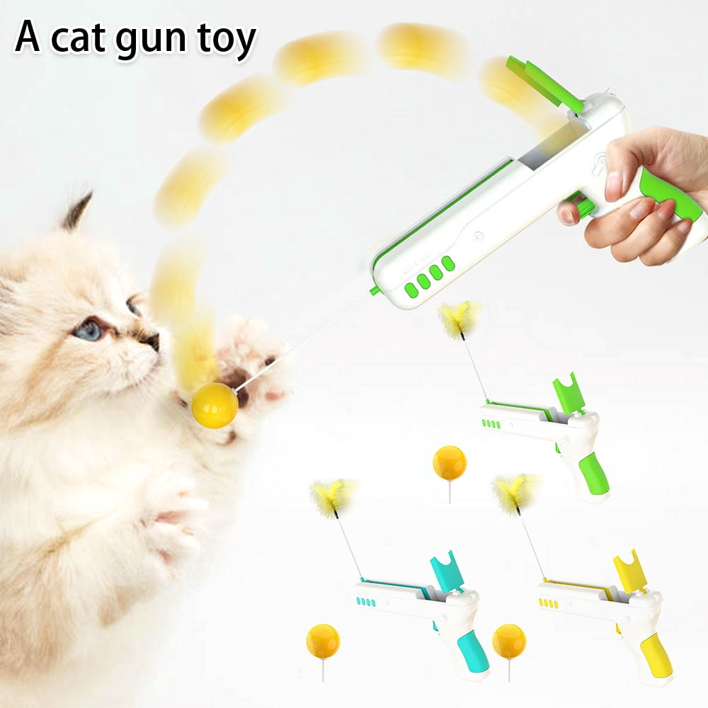 ZTOO Funny Interactive Cat Toy With Feather & Ball Original Cat Stick ...