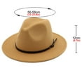 CIENVNSTG Vintage Wide Flat Top Unisex Fedora Hat Belt Buckle Decor ...