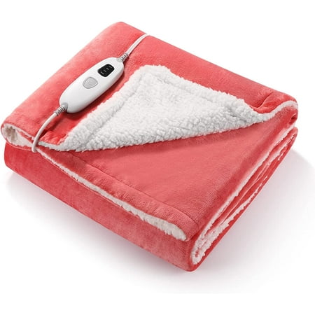 Heated Blanket Twin Size 62"x 84" , Electric Heated Throw with 4 ...