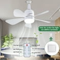 JOPESO Socket Fan Light with Remote 19in Ceiling Fan with Lights 3 ...