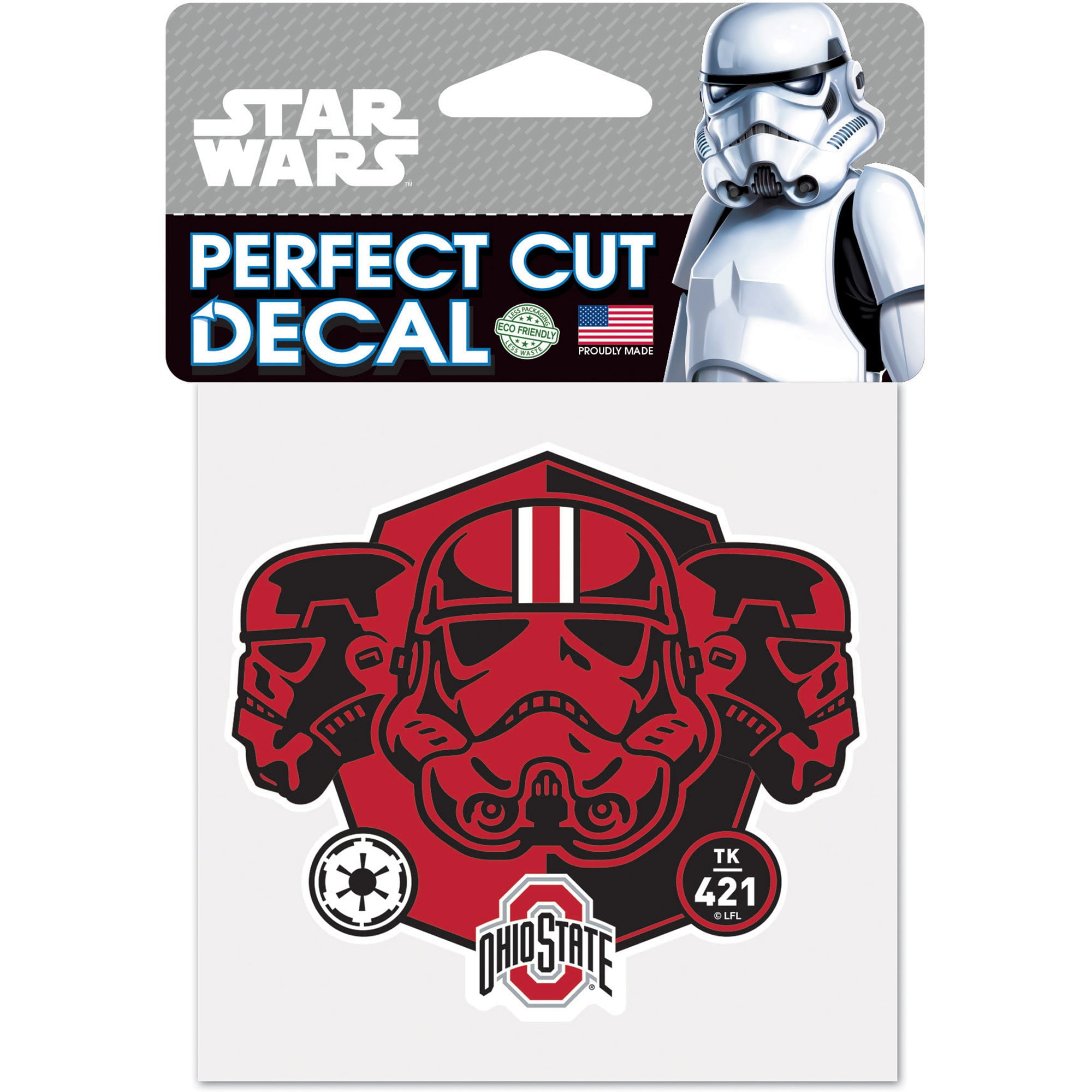 Ohio State Buckeyes WinCraft 4'' x 4'' Perfect Cut Stormtrooper Decal ...