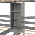 Euroco Modern Wood Twin Size 3 in 1 Bunk Bed, Built-in Shelf and 2 ...