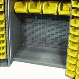 Global Industrial Bin Cabinet with 132 Yellow Bins, 38x24x72 ...