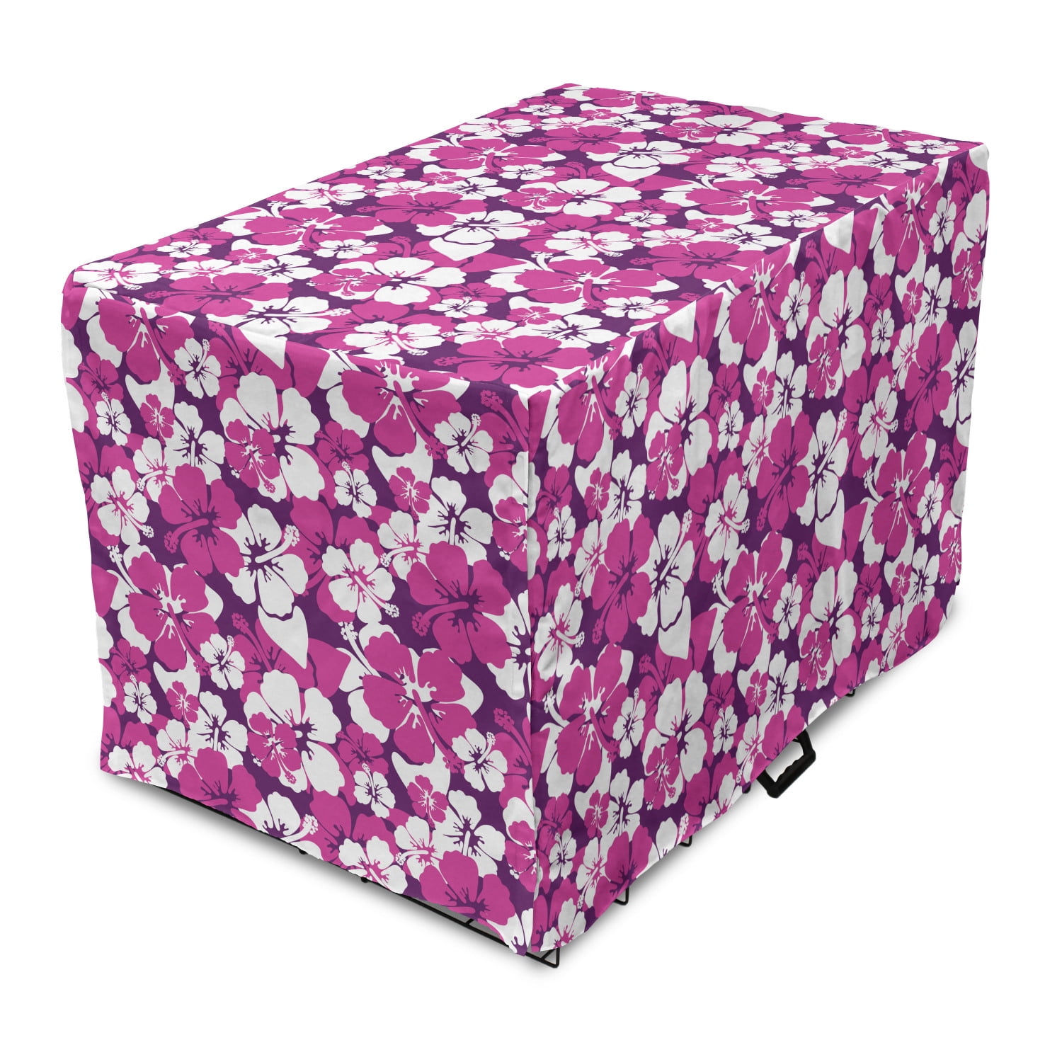 Violet Dog Crate Cover, Aloha Hawaiian Graphic Illustrated Abstract ...