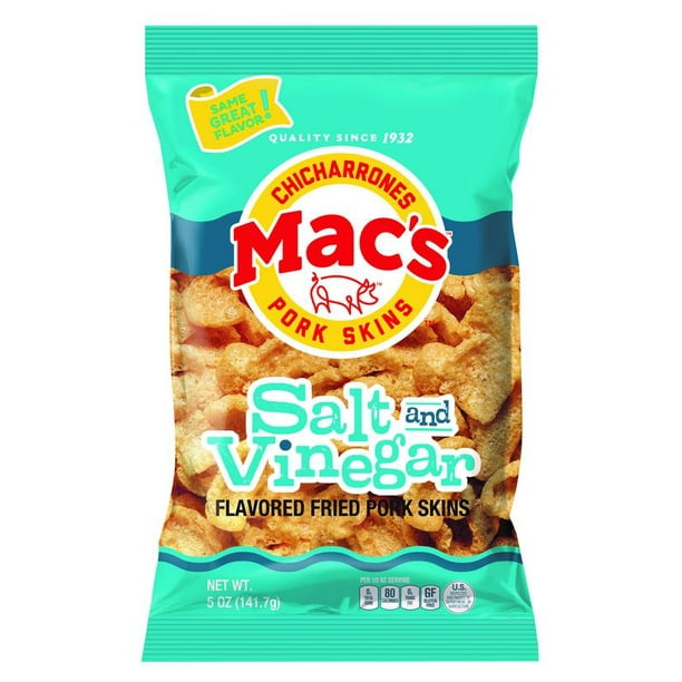Mac's Salt and Vinegar Pork Skins; 5 oz. Snack Bag - Walmart.com ...